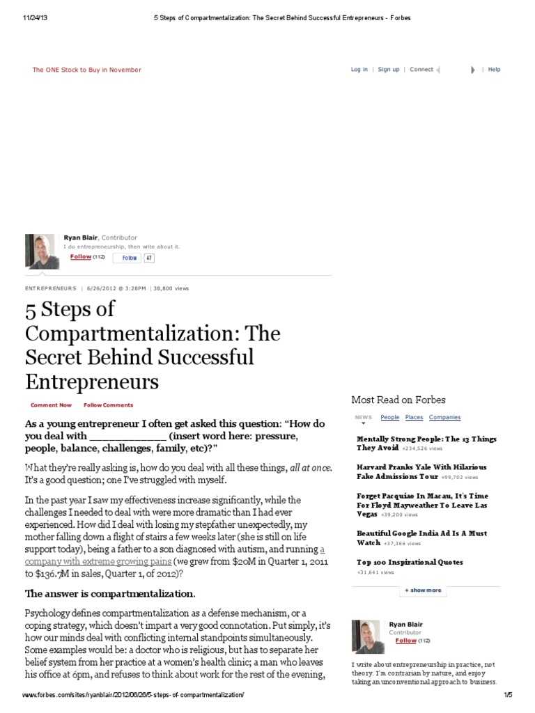 5 Steps of Compartmentalization - The Secret Behind Successful ...