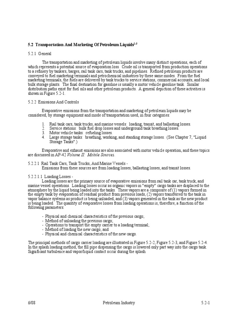 Transportation of Petroleum Liquids | PDF | Gasoline | Petroleum
