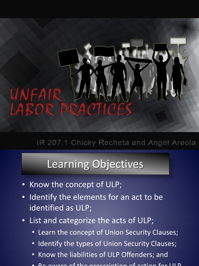 Understanding Unfair Labor Practices | PDF | Collective Bargaining ...