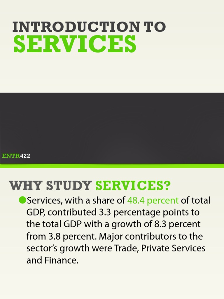 Lesson 2 Introduction To Services Pdf Sales Business