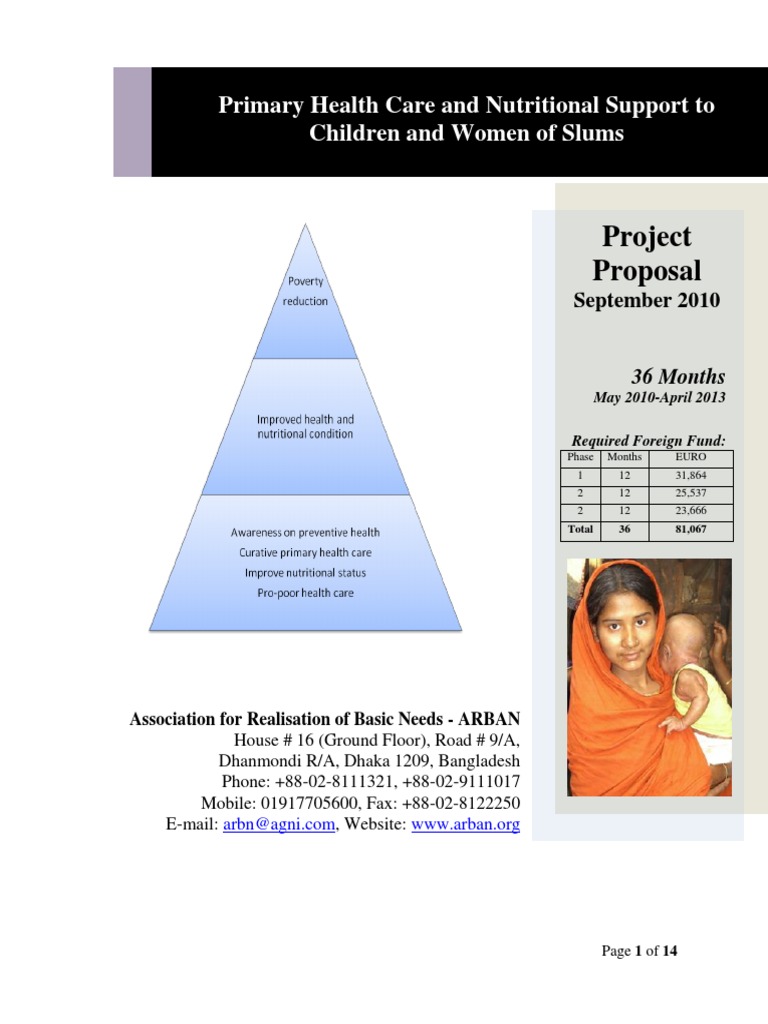 Project Proposal Jheelpur | PDF | Slum | Health Care