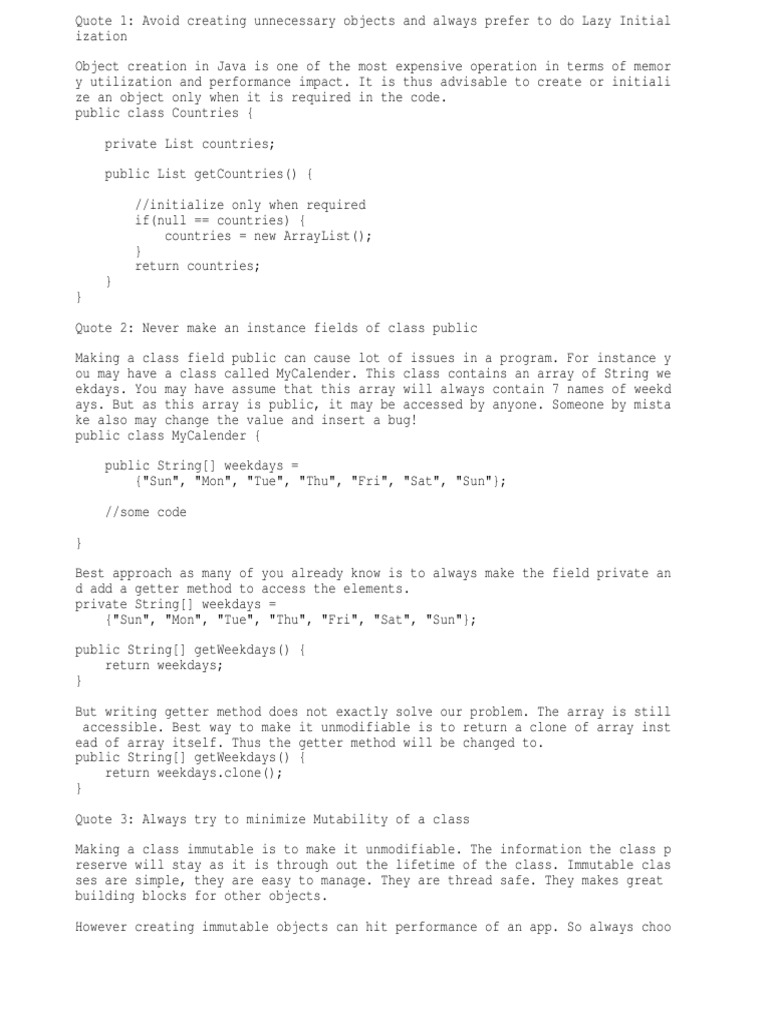 10 Most Useful Java Best Practice Quotes For Java Developers | PDF ...