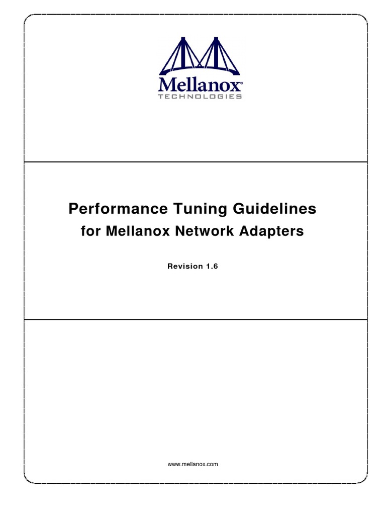 Performance Tuning Guide For Mellanox Network Adapters | PDF ...