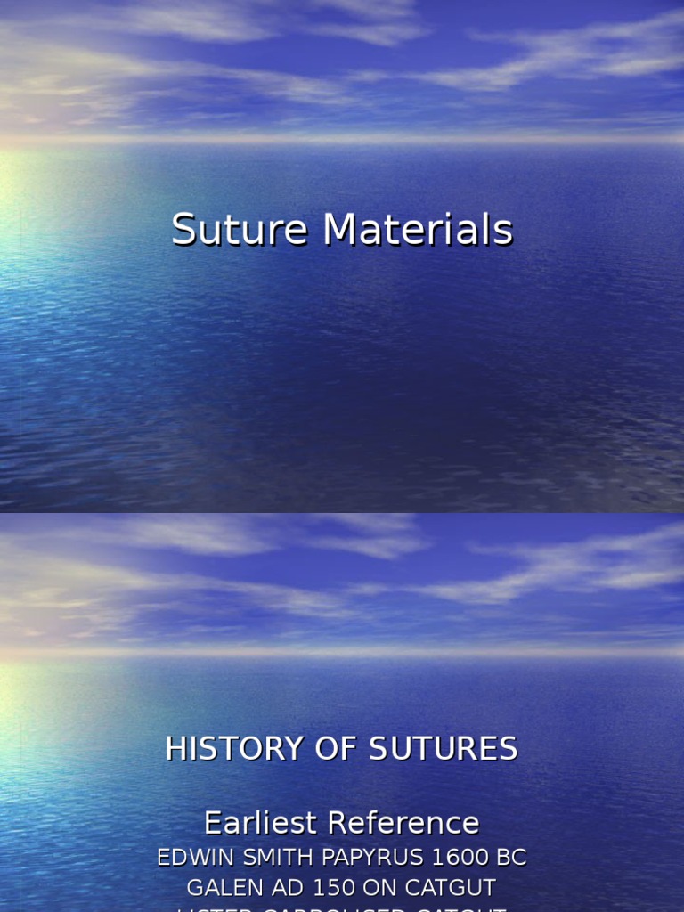 Surgical Sutures From Mbbsbasic | PDF | Surgical Suture | Small Intestine