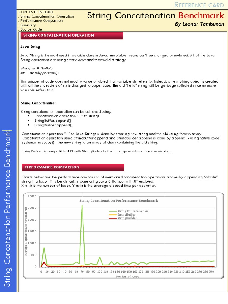Java String Concatenation Benchmark | PDF | String (Computer Science ...