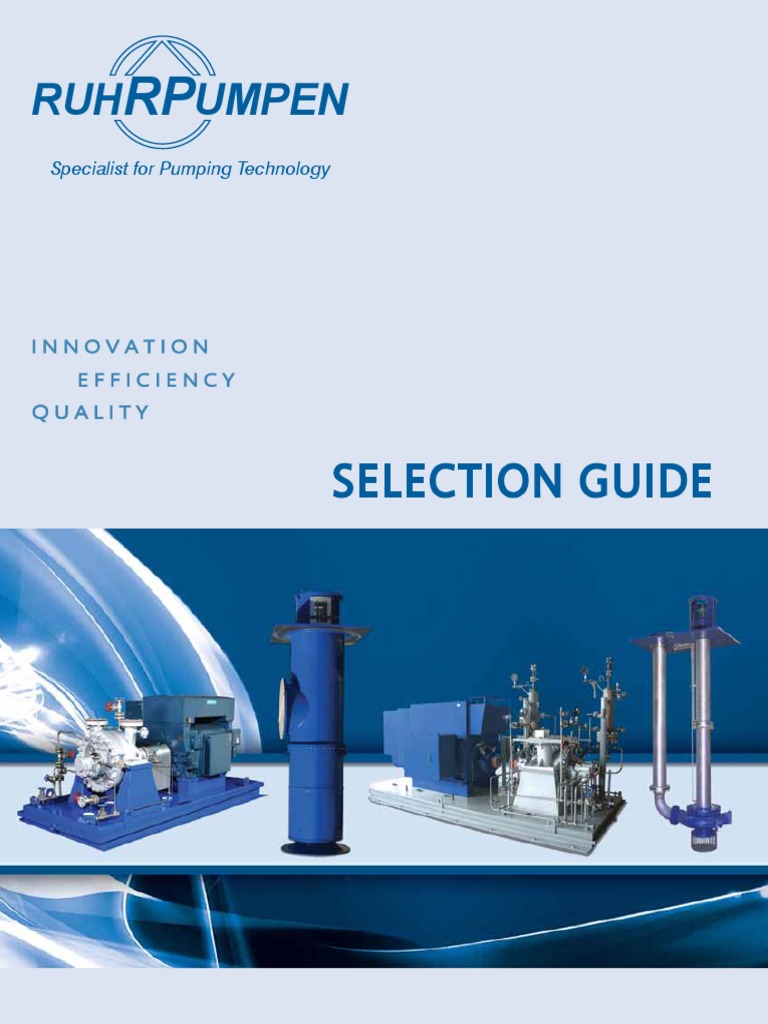 Selection - Guide - Rurh Pumps | PDF | Pump | Oil Refinery