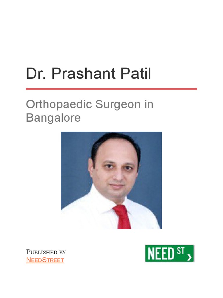 Dr. Prashant Patil: Orthopaedic Surgeon | PDF