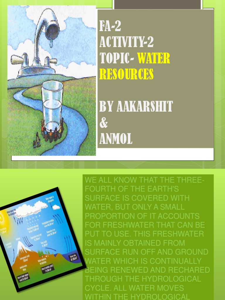 FA-2 Activity-2 Topic-: Water Resources | PDF | Fresh Water | Water ...