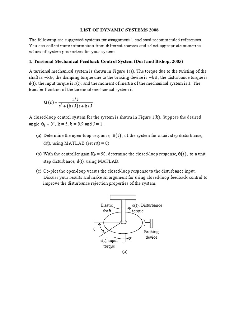 List of Dynamic Systems 2008 | PDF | Control Theory | Mechanical ...