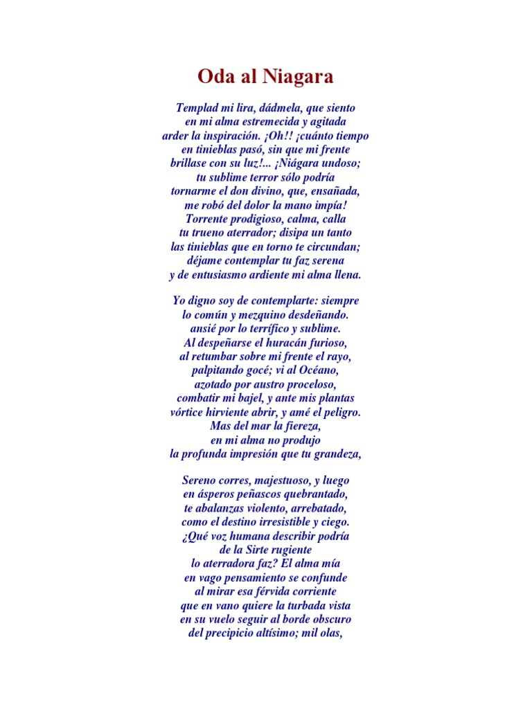 Heredia Oda Al Niagara | PDF | Religión y creencia | Naturaleza