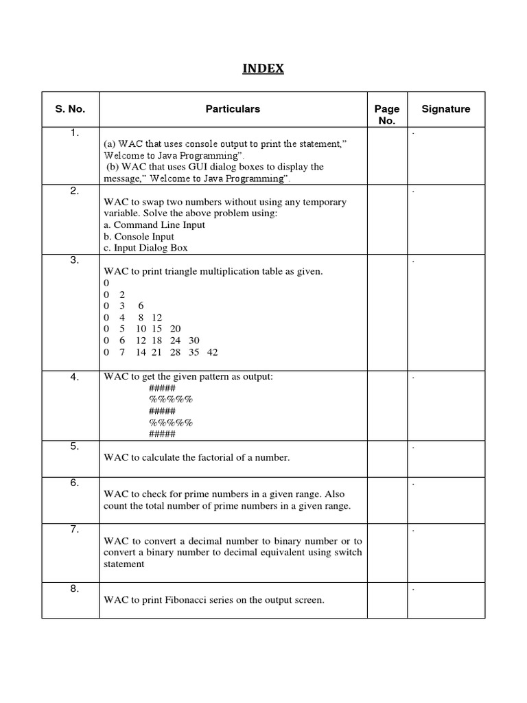 Javaindex 1 Pdf Method Computer Programming Class Computer Programming
