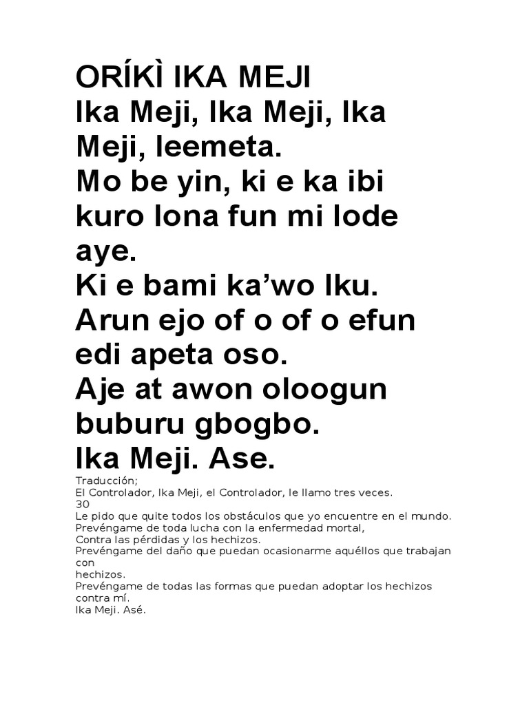 Oríkì Ika Meji | PDF