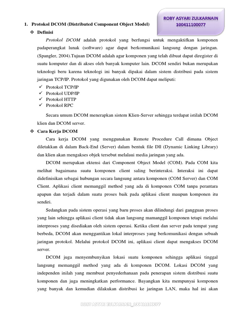 Protokol DCOM | PDF