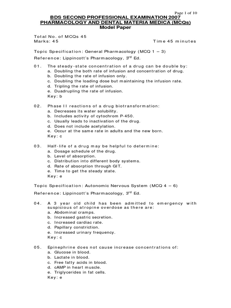 Pharma MCQ | Download Free PDF | Benzodiazepine | Anesthesia