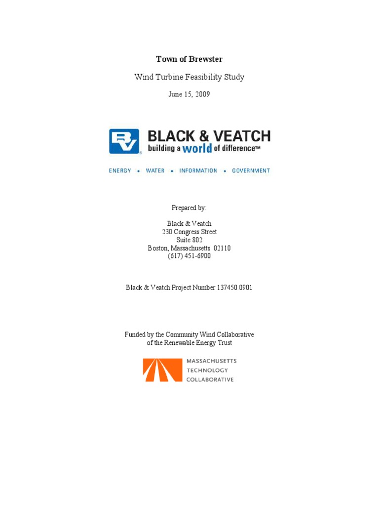 Wind Turbine Feasibility Study | PDF | Wind Power | Wind Turbine