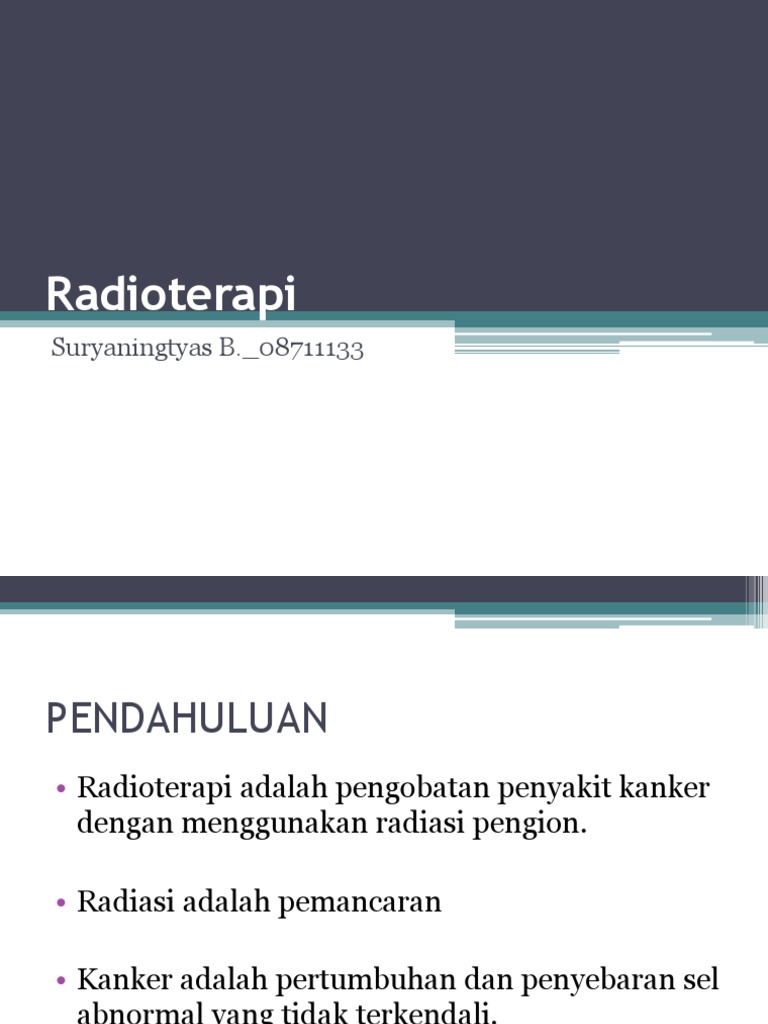Radioterapi | PDF | Sains & Matematika
