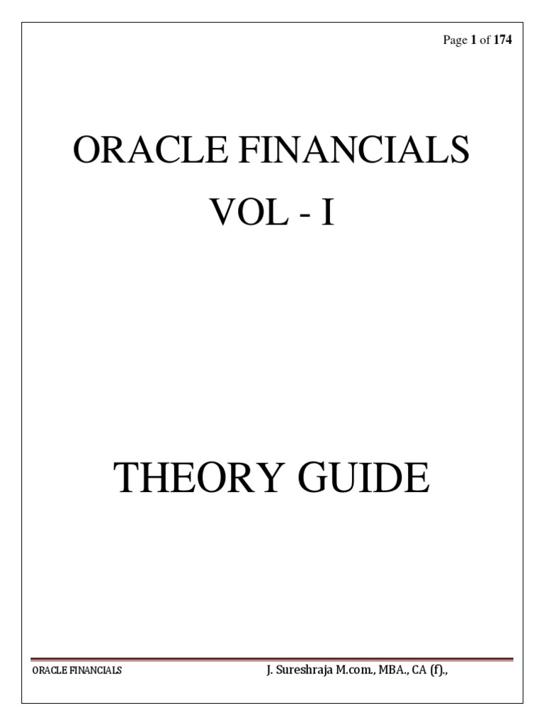 Oracle Financials Theory Guide | PDF | Accounts Payable | Debits And ...