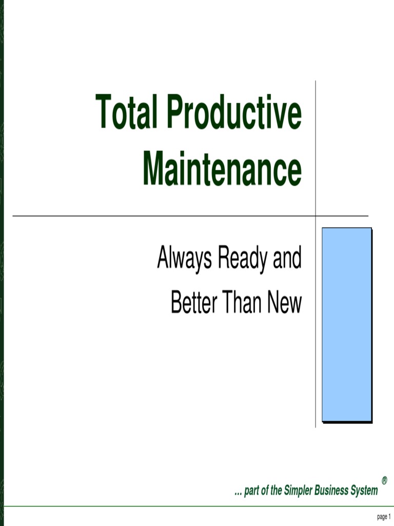 TPM Total Productive Maintenance | PDF | Soldering | Printed Circuit Board