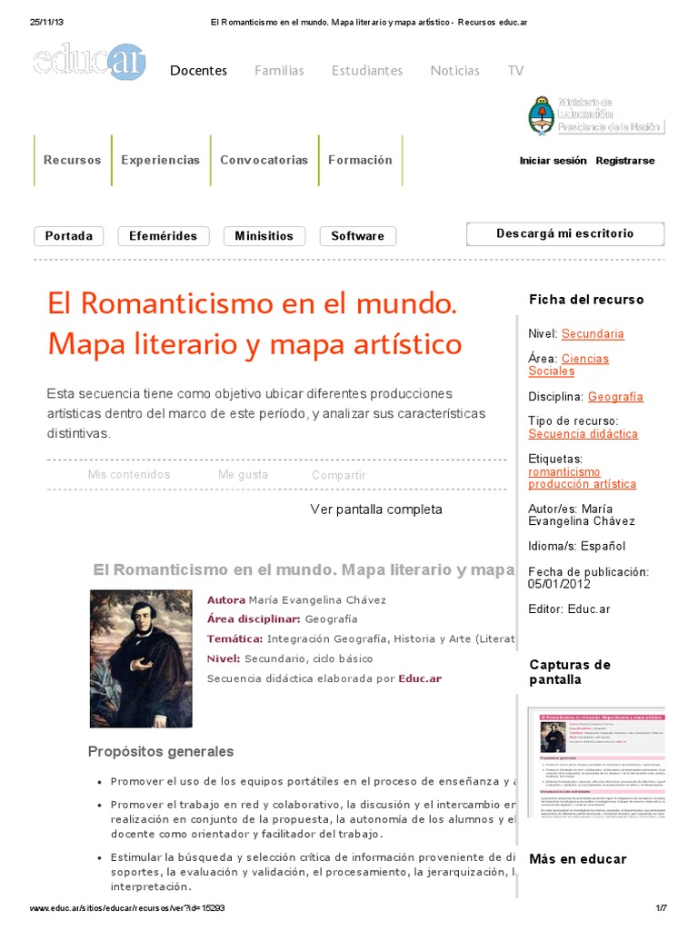 El Romanticismo Propuesta Actividad-Tareas | PDF | Google | Romanticismo