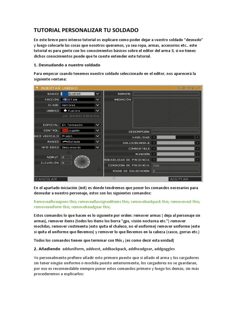 Tutorial Personalizar Tu Soldado | PDF | Ocio