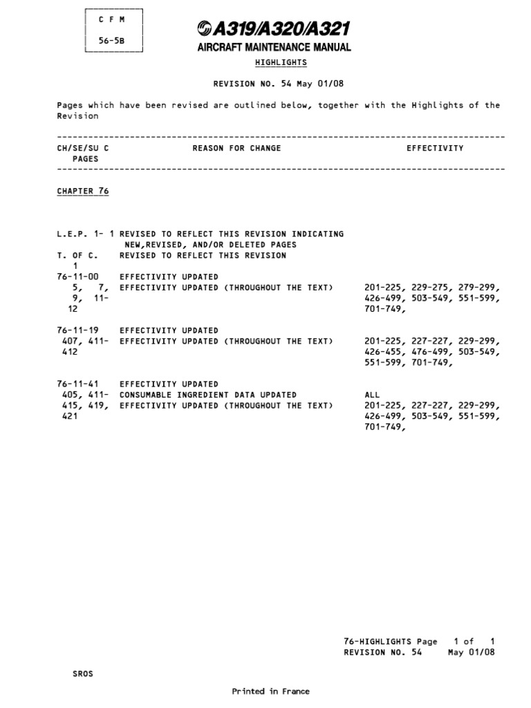 Airbus A320-Amm-Chap76 | PDF