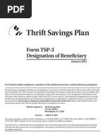 Thrift Savings Plan: Form TSP-3 Designation of Beneficiary | PDF ...