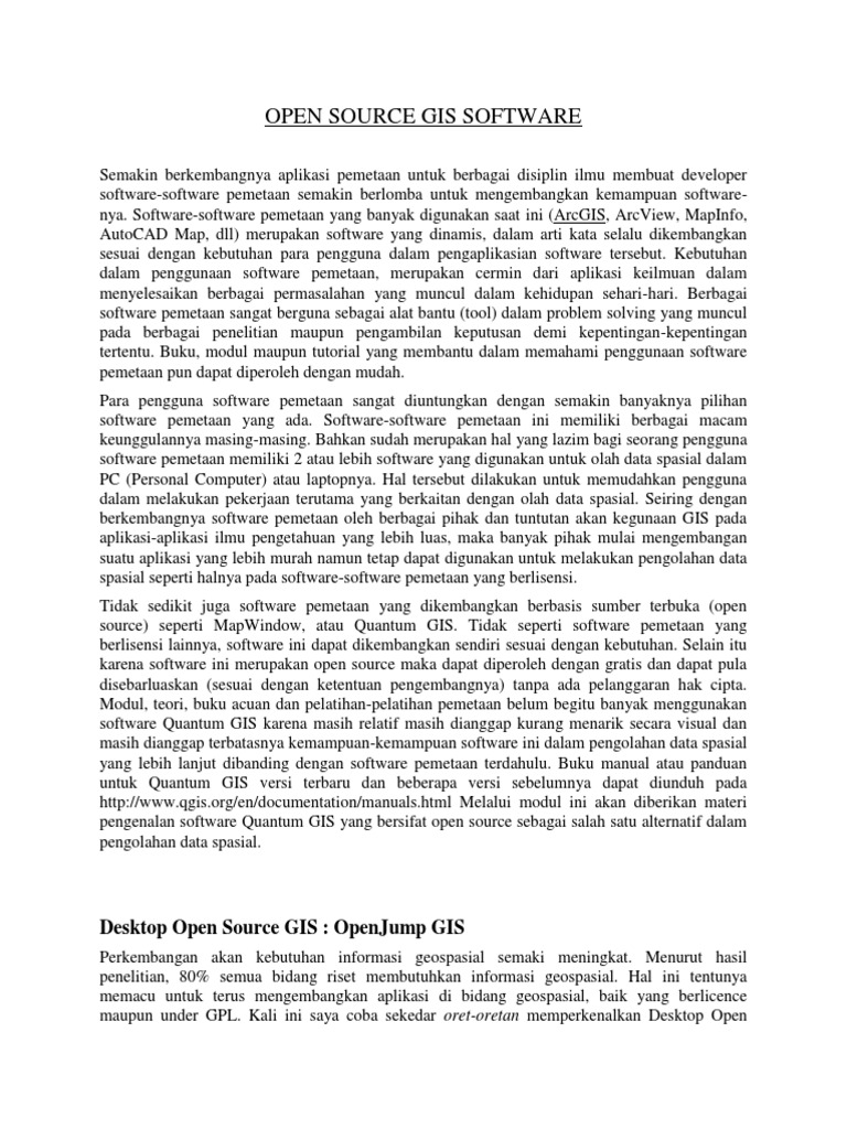 Open Source GIS untuk Pengguna GIS | PDF | Komputer