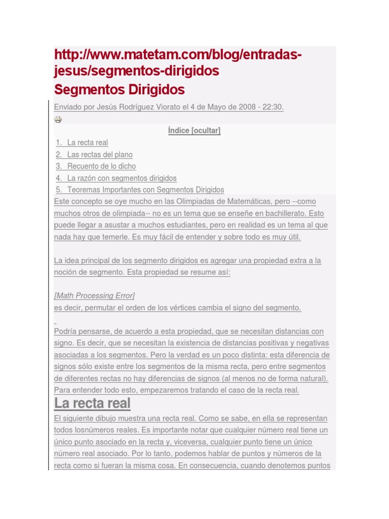 Segmentos Dirigidos en Matemáticas | PDF | Línea (geometría) | Triángulo