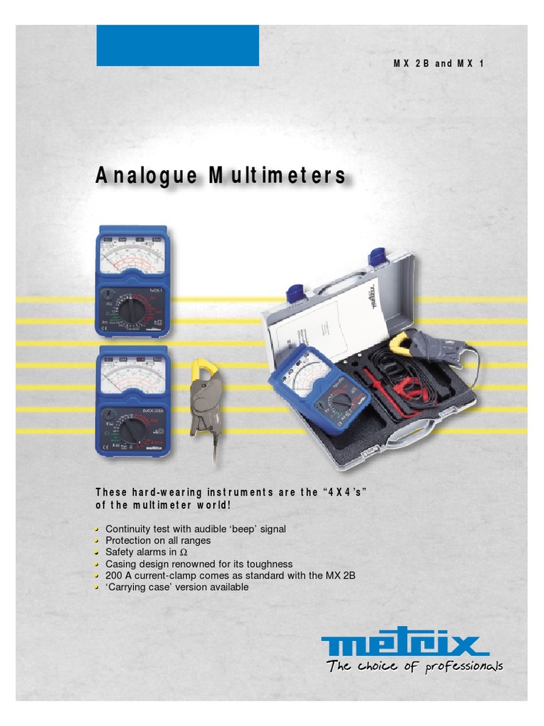 Analogue Multimeters | PDF | Fuse (Electrical) | Physical Quantities