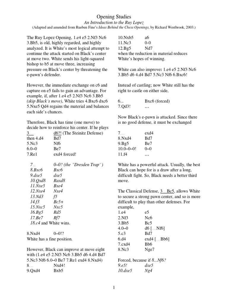 Ruy Lopez Introduction | Chess Openings | Traditional Board Games