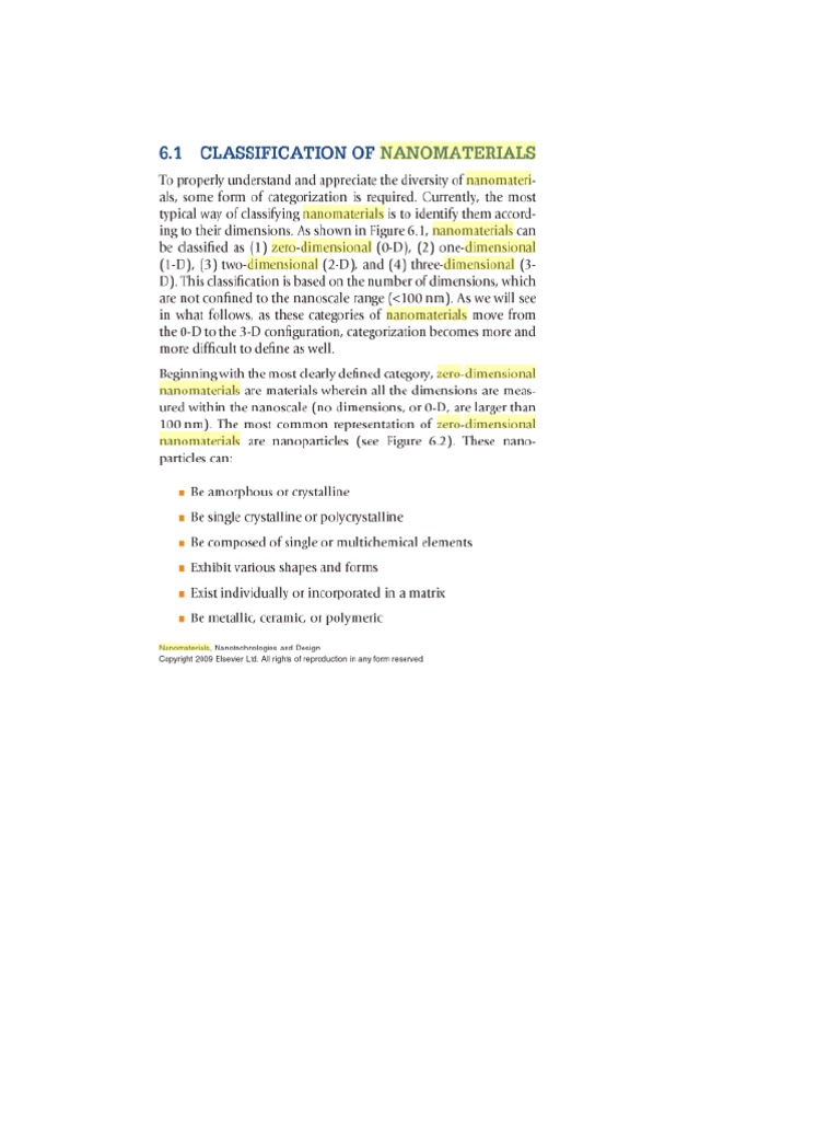 Classification Of Nanomaterials Pdf Nanotechnology Nanomaterials