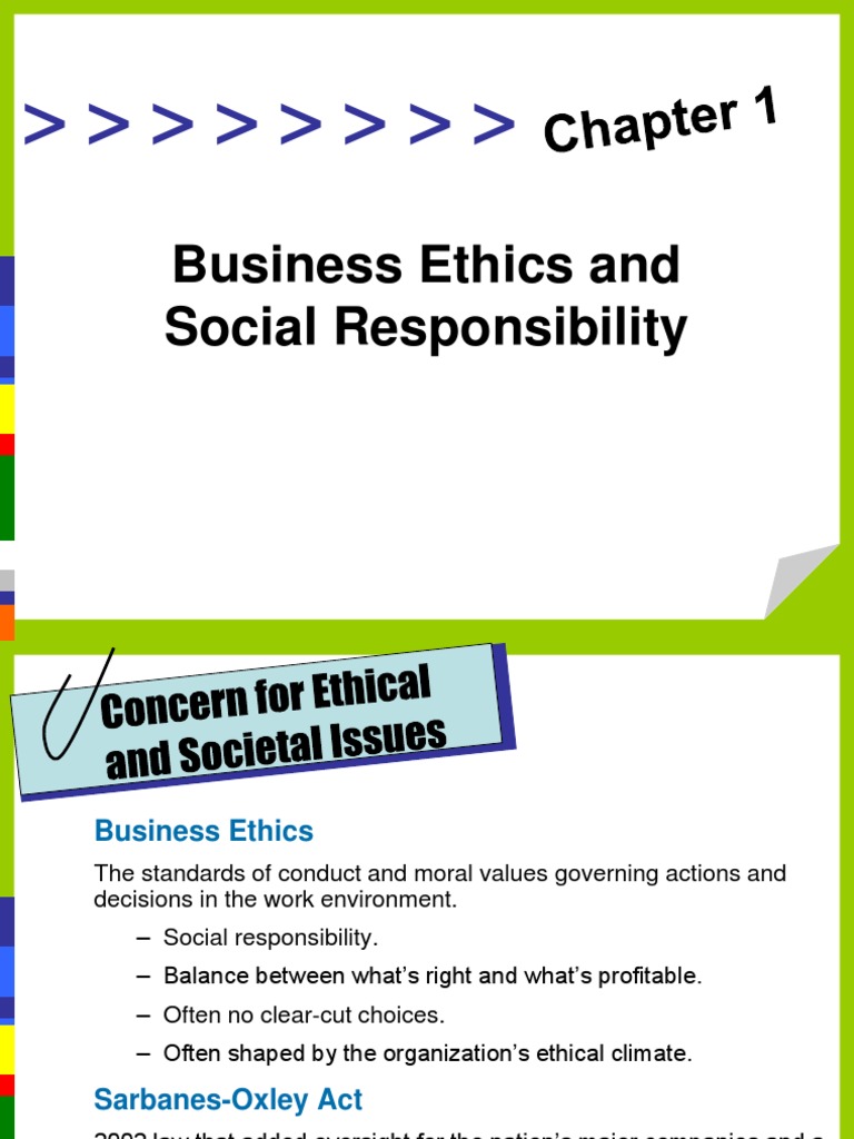 Business Ethics and Social Responsibility | PDF | Business Ethics ...