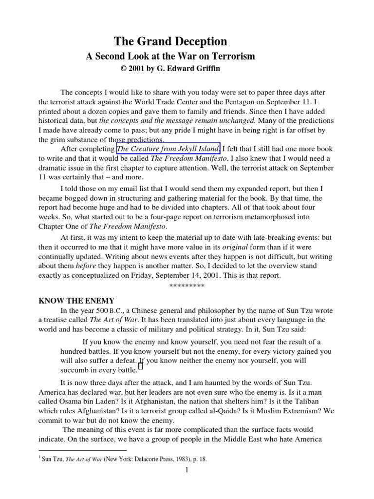 The Grand Deception Edward Griffin | PDF