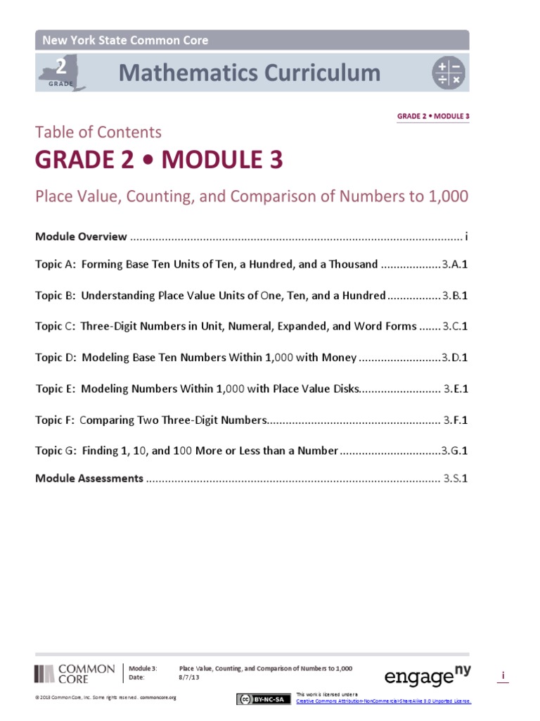 g2 m3 Full ModuleNew York State Common Core Mathematics Curriculum For ...