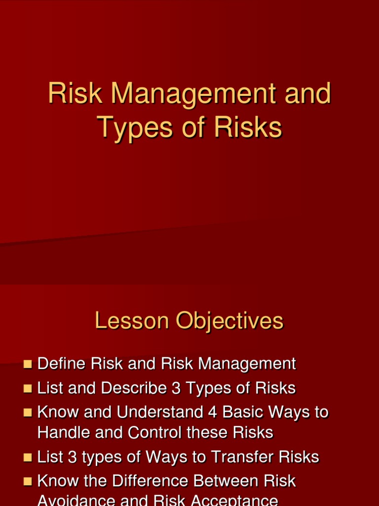Introduction To Risk Management | PDF | Risk Management | Risk