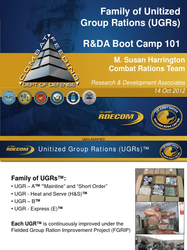 Unitized Group Rations | Meal | Menu