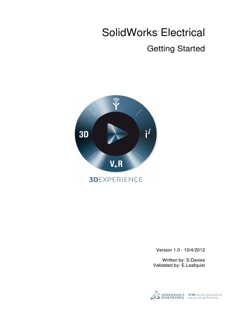 SolidWorks Electrical Getting Started en | PDF | Tab (Gui) | Electrical ...