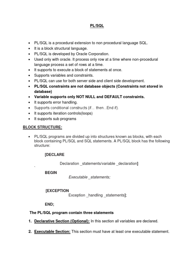Simple Tutorial On PL/SQL | PDF | Pl/Sql | Control Flow