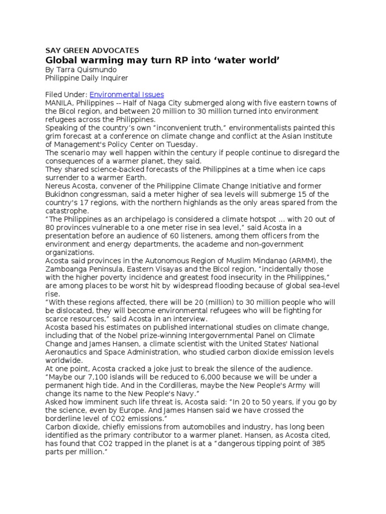 Say Green Advocates | PDF | Natural Environment | Nature