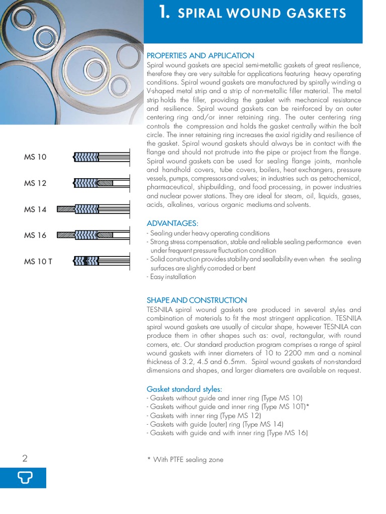 Spiral Wound Gaskets Donit Tesnit | PDF | Materials | Building Engineering