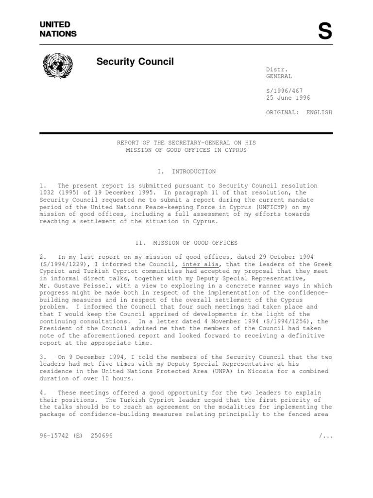 Security Council: United United Nations Nations | PDF | Cyprus ...