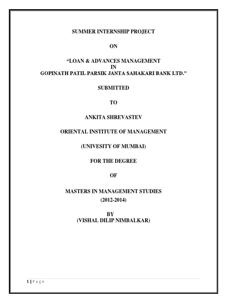 Summer Internship Project On Bank Pdf Transaction Account Banks