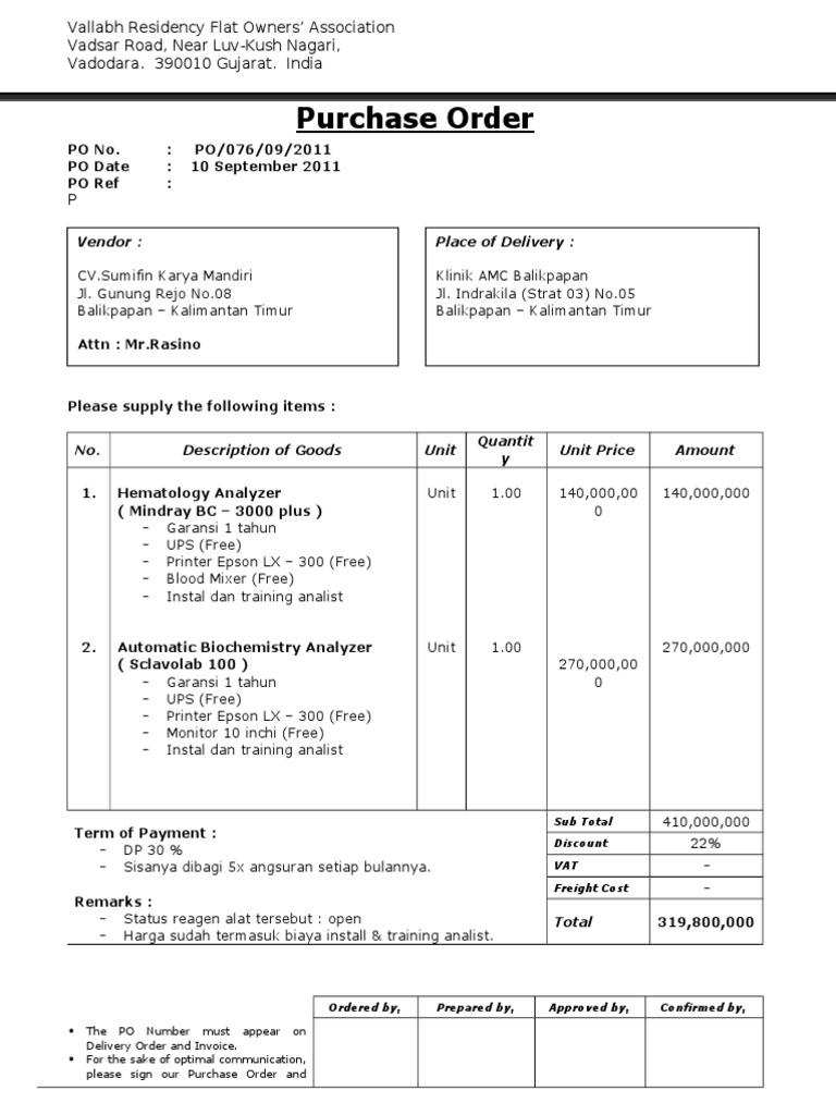 Intercom Purchase Order, Sample Purchase Order | PDF | Private Law ...
