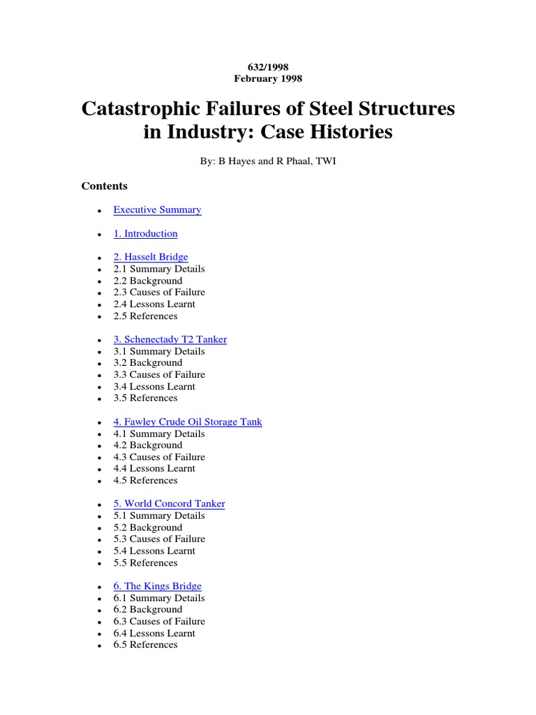 Catastrophic Failures | PDF | Fracture | Welding
