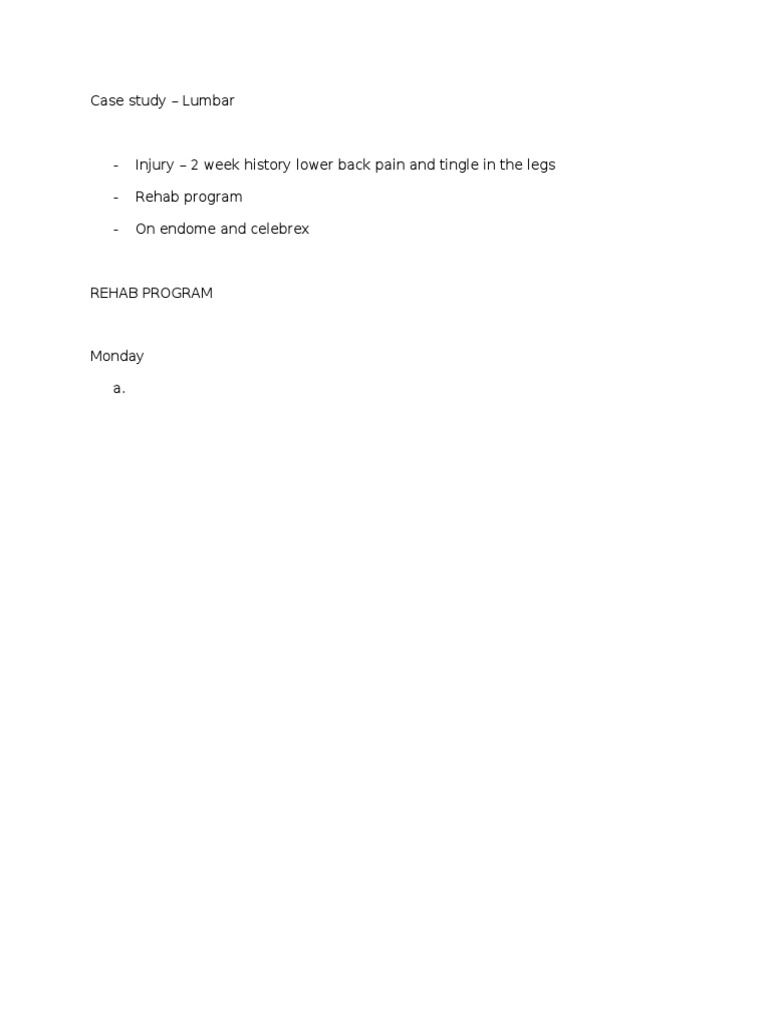 Case Study - Lumbar | PDF