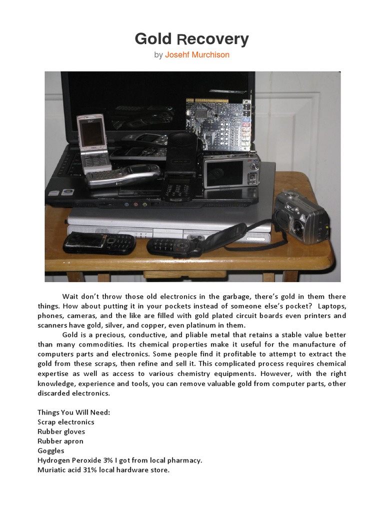 Gold Recovery | PDF | Gold | Metals