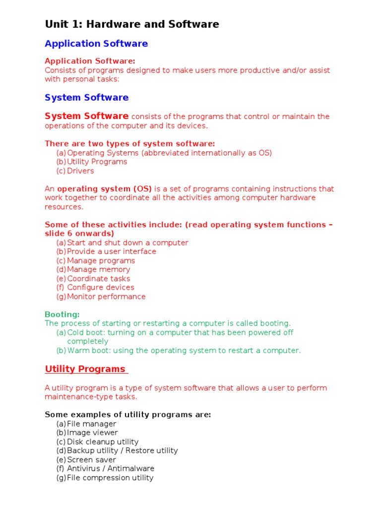 Understanding Hardware & Software Basics | PDF | Computers
