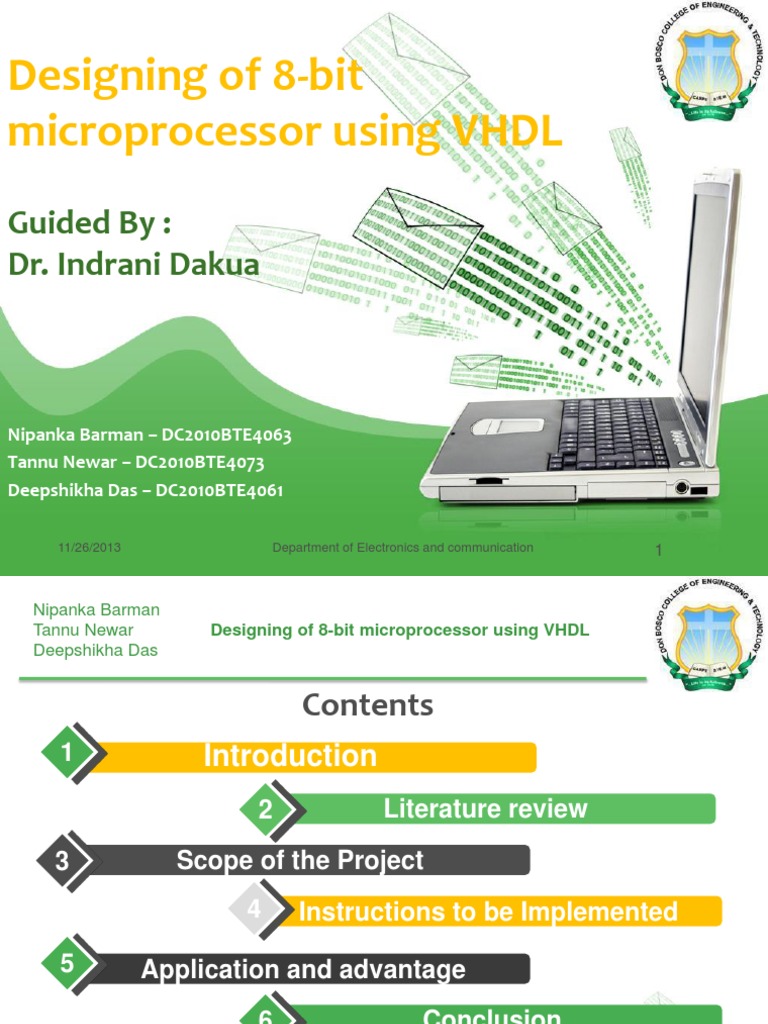 8bit Microprocessor Using VHDL | PDF | Vhdl | Central Processing Unit