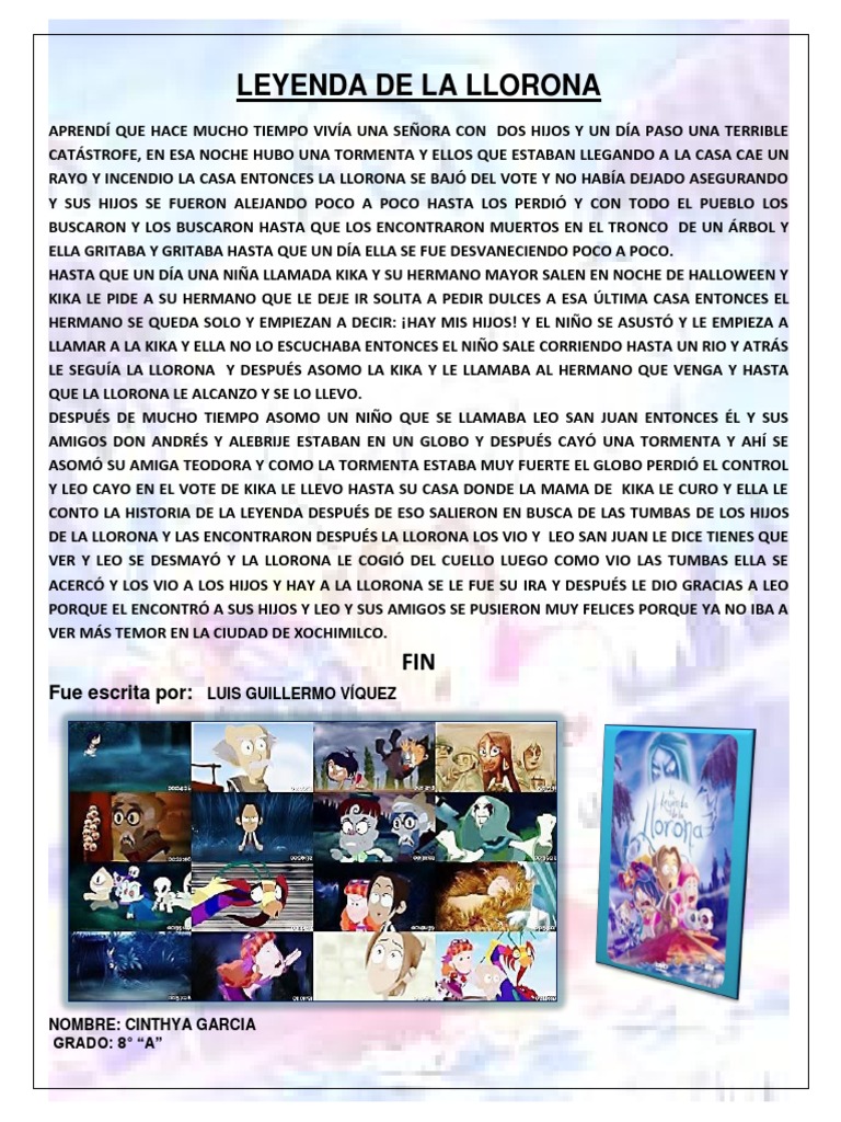 La Leyenda de la Llorona para Niños | PDF | Arte
