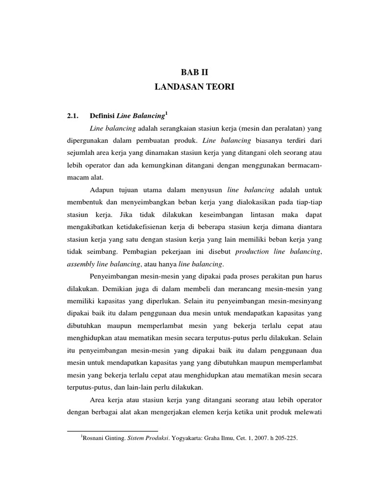 Line Balancing: Definisi dan Teknik | PDF